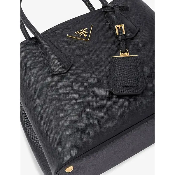 Prada Double Leather Top-handle Bag
