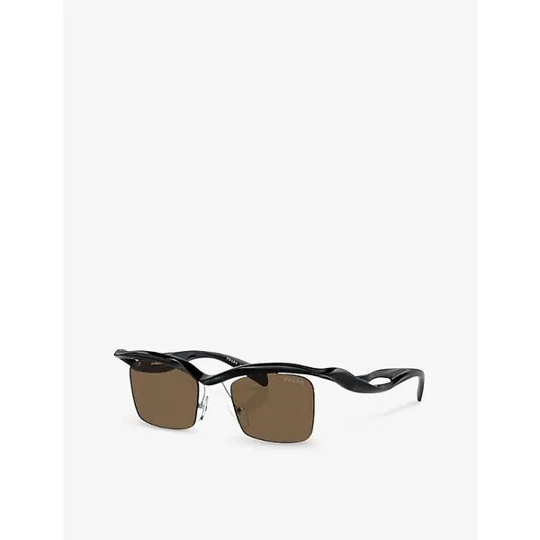 Prada Pr A15s Rectangle-frame Sunglasses