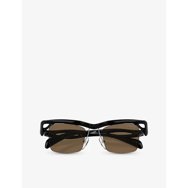 Prada Pr A15s Rectangle-frame Sunglasses