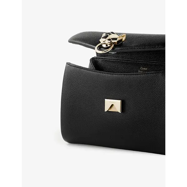 Cartier Panthère De Chain Mini Leather Cross-body Bag - Black