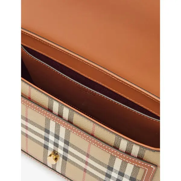 Burberry Check-print Flap Cross-body Bag - Briar Brown