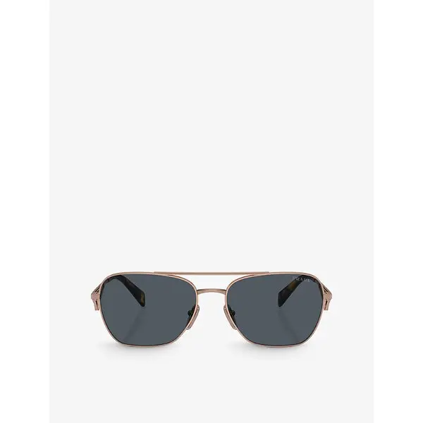 Prada Pr A50s Pillow Frame Sunglasses - Gold