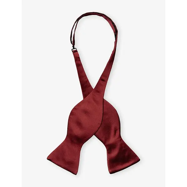 Eton Self-tied Silk Bow Tie - Dark Red