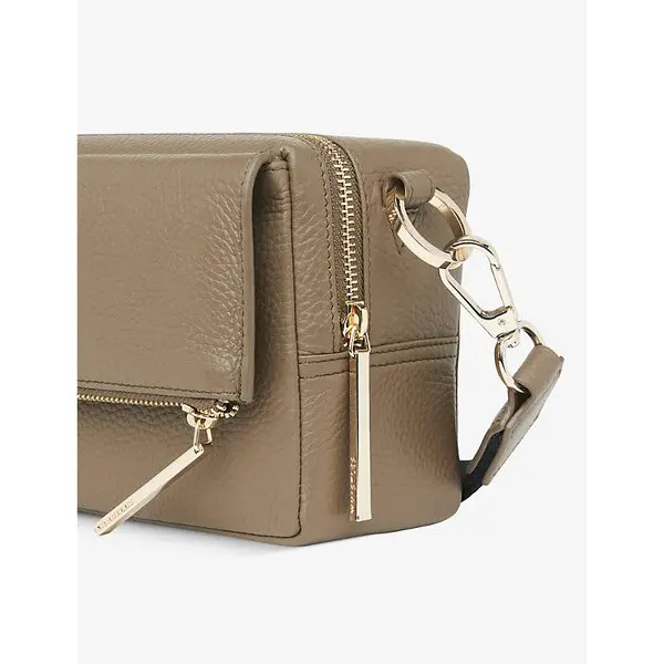 Whistles Bibi Leather Crossbody Bag - Khaki/olive