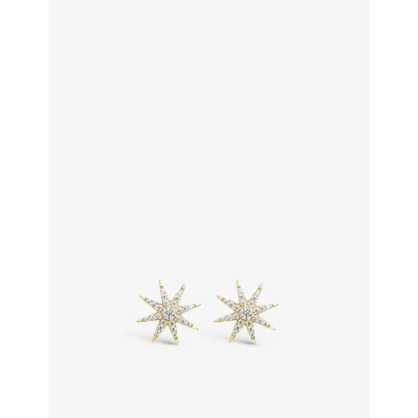 Carat* London Vega Star-Shaped Stud Earrings Gold Editorialist