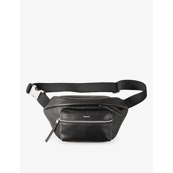 Sandro Logo-print Belt Bag - Noir / Gris