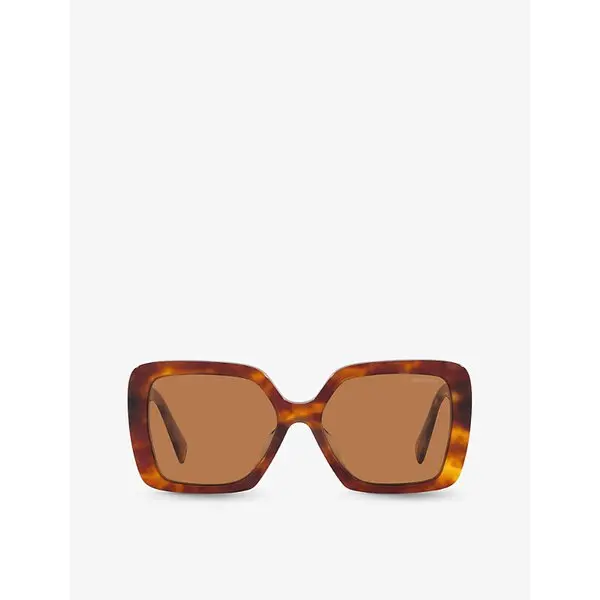 Miu Miu Ps 55ys Square-frame Sunglasses - Brown