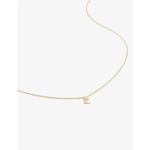 Monica Vinader Small Letter E Pendant Necklace - Yellow Gold