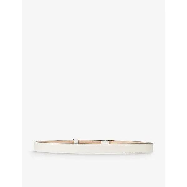 JIMMY CHOO Diamond Leather Belt - Latte/gold
