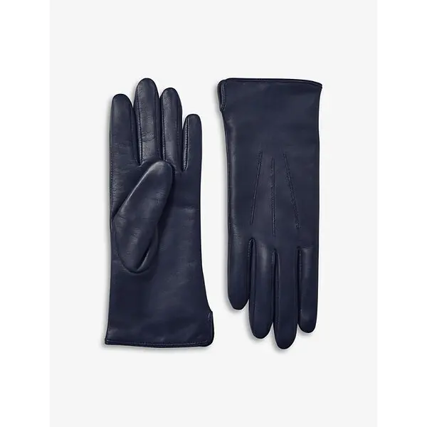 ASPINAL OF LONDON Leather Gloves - Navy