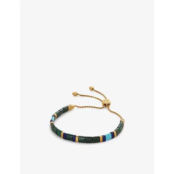 Monica Vinader Delphi Malachite Bracelet - Yellow Gold
