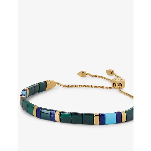 Monica Vinader Delphi Malachite Bracelet - Yellow Gold