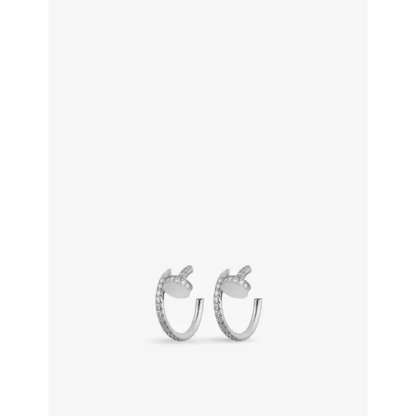 Cartier Juste Un Clou 18ct White-gold And Diamond Earrings