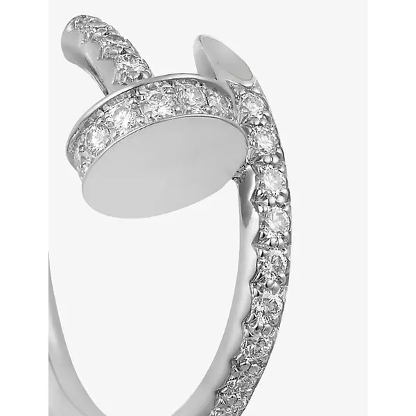 Cartier Juste Un Clou 18ct White-gold And Diamond Earrings