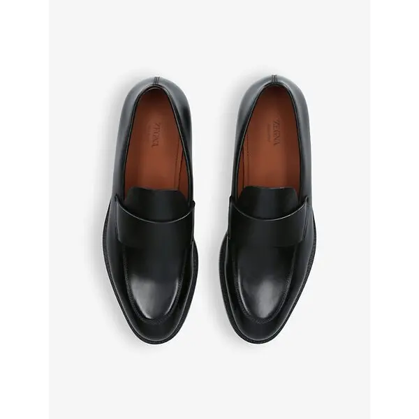 Zegna Leather Loafers - Black