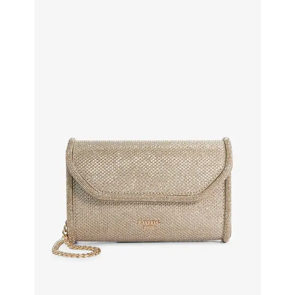 DUNE Bellini Chain-strap Woven Clutch