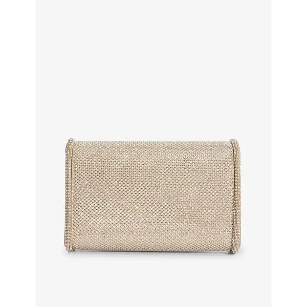 DUNE Bellini Chain-strap Woven Clutch