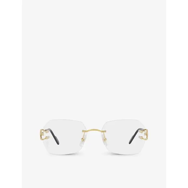 CARTIER Square-frame Optical Glasses - Gold