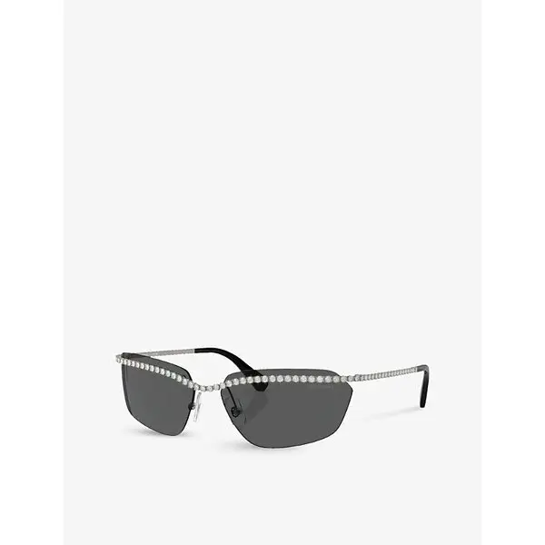 SWAROVSKI Gem-embellished Rectangle Sunglasses