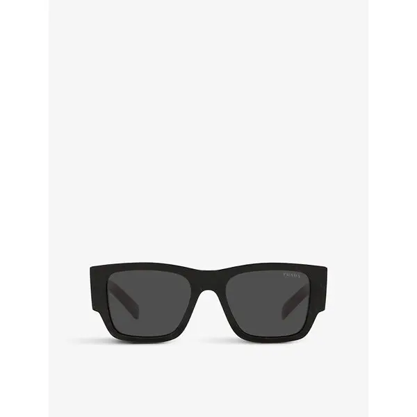 Prada Pr 10zs Pillow-frame Sunglasses - Black