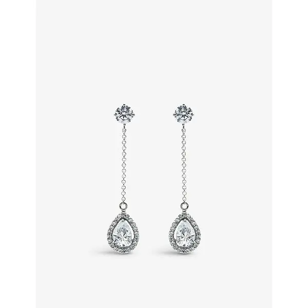 CARAT* LONDON Bee Borderset Pear-shaped Drop Earrings - Silver