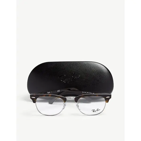 Ray-ban Clubmaster Rectangle-frame Glasses - Brown