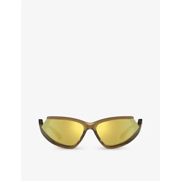 Balenciaga Rectangle Sunglasses - Brown