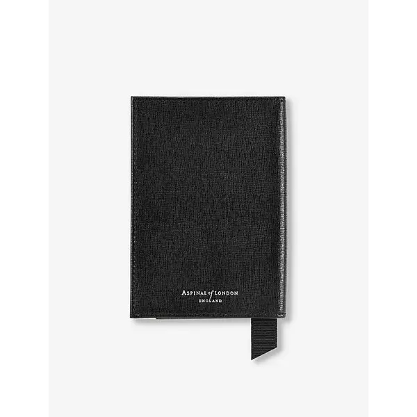 ASPINAL OF LONDON Logo-print Leather Passport Cover