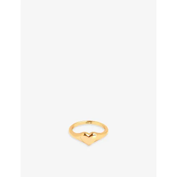 ASTRID & MIYU Heart Signet Ring - 18ct Gold