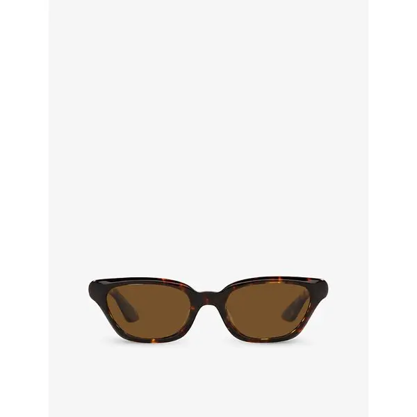 Oliver Spencer Rectangle-frame Acetate Sunglasses - Brown