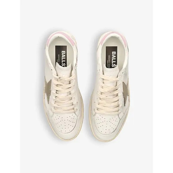 GOLDEN GOOSE Ball Star Logo-print Leather Low-top Trainers - White/oth