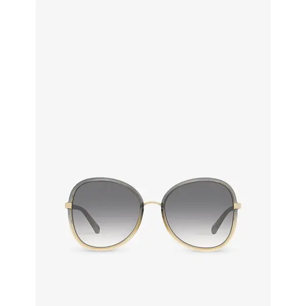 Chloé Butterfly-frame Acetate Sunglasses - Grey