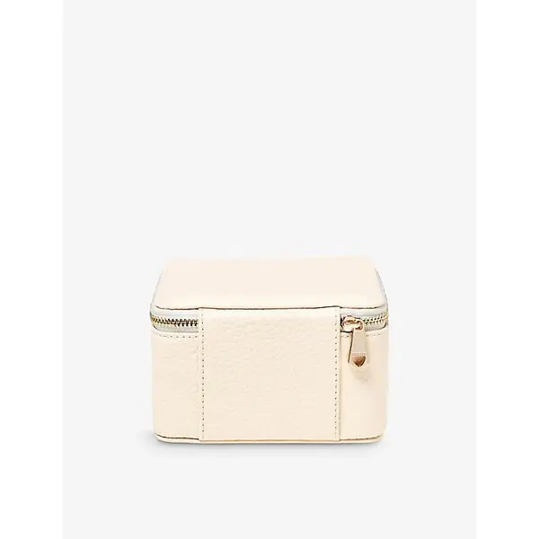ASPINAL OF LONDON Logo-print Grained-leather Watch And Ring Box