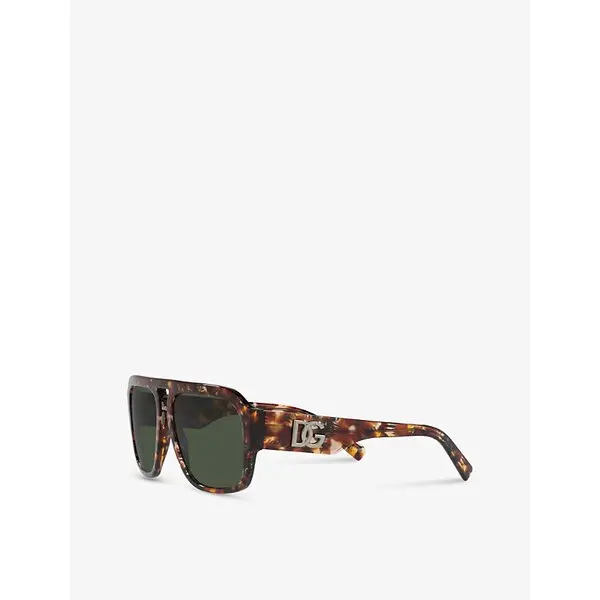 Dolce & Gabbana Pilot-frame Acetate Sunglasses