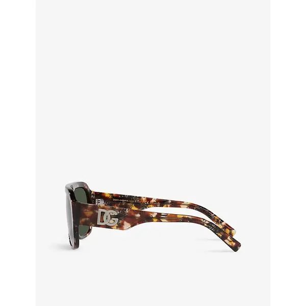 Dolce & Gabbana Pilot-frame Acetate Sunglasses