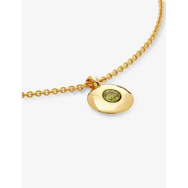 Monica Vinader August Birthstone Peridot Necklace - Yellow Gold