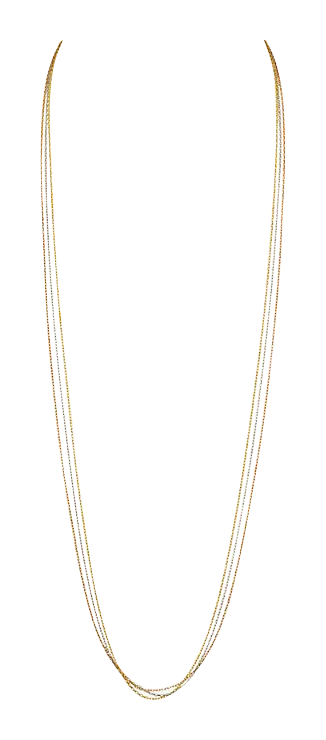 CARTIER Trinity Yellow Gold Triple Chain Necklace - 3-gold