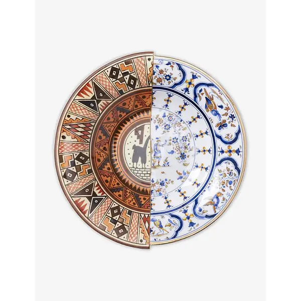 SELETTI Hybrid Tula Printed Porcelain Soup Bowl 25.4cm - One-color
