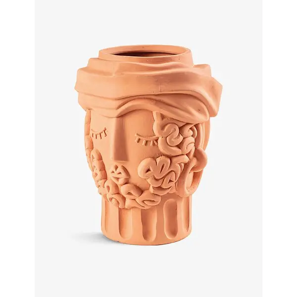 SELETTI Antonio Aricò Magna Graecia Terracotta Vase 25cm - One-color