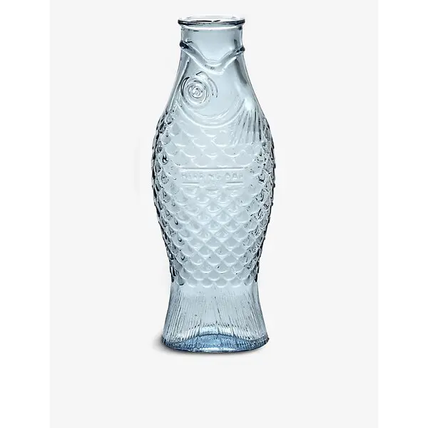SERAX X Paola Navone Fish & Fish Glass Bottle 1l - Pale Blue