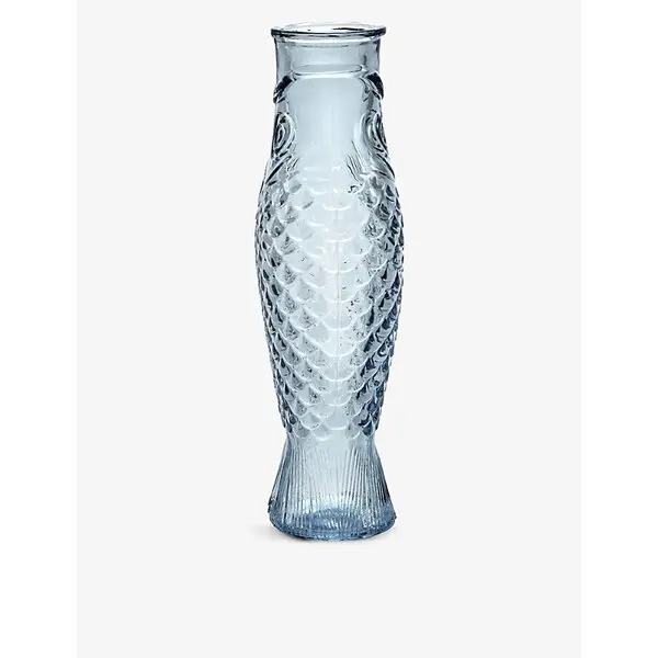 SERAX X Paola Navone Fish & Fish Glass Bottle 1l - Pale Blue