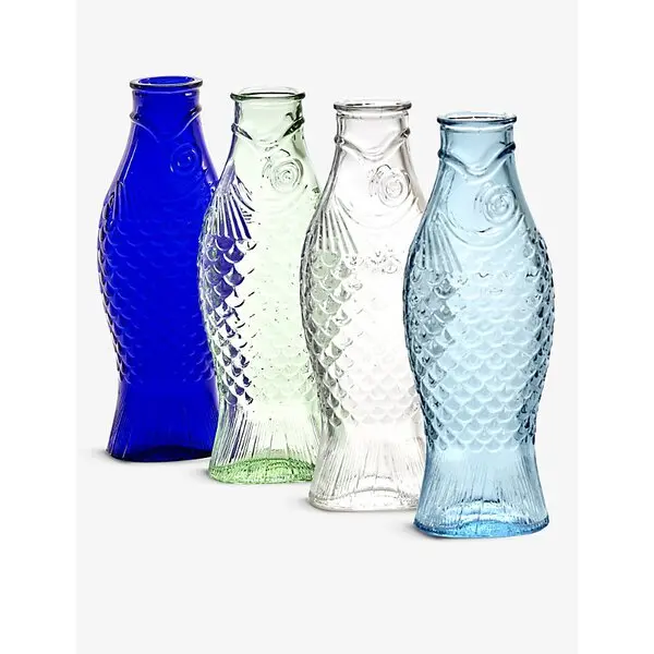 SERAX X Paola Navone Fish & Fish Glass Bottle 1l - Pale Blue