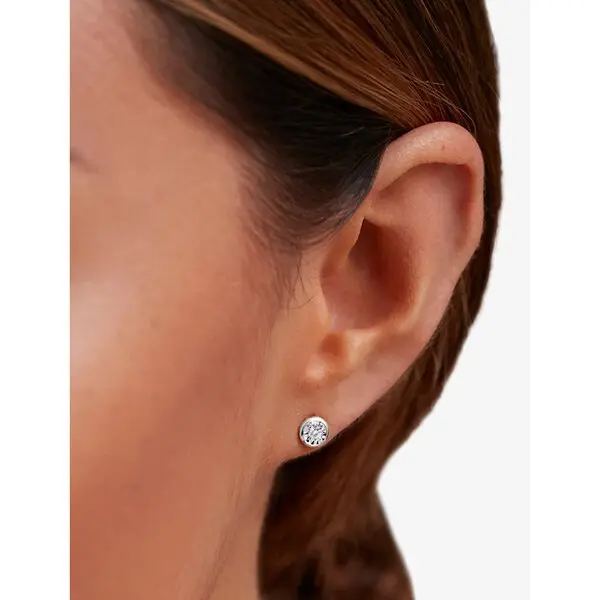 Monica Vinader Solitaire Lab-grown Diamond Stud Earrings - Sterling Silver