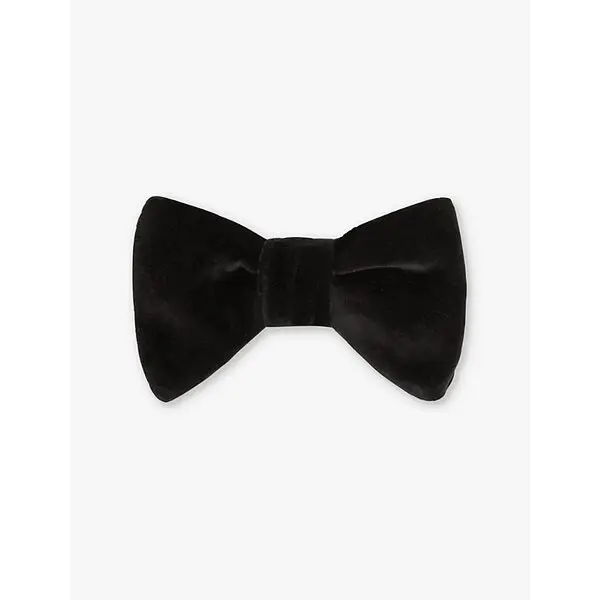 REISS Velvet Bow Tie - Black