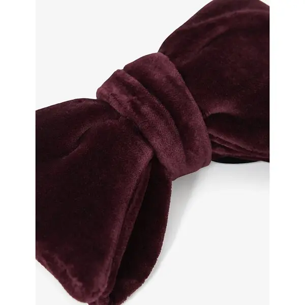 REISS Velvet Bow Tie - Bordeaux