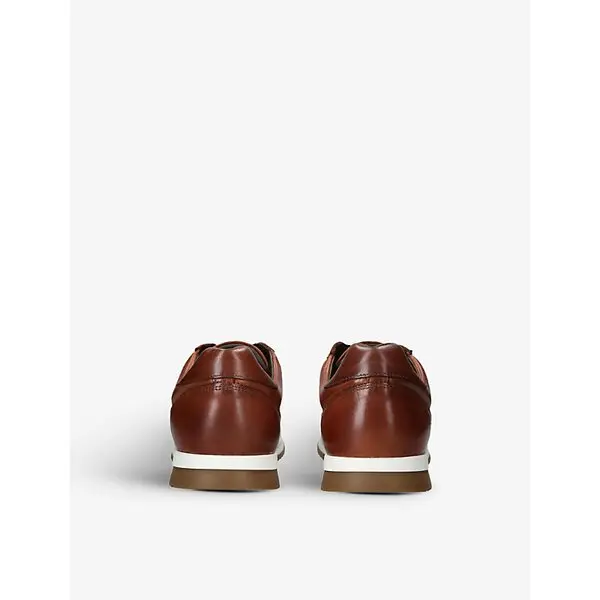 LOAKE Bannister Tonal-stitching Leather Low-top Trainers - Tan