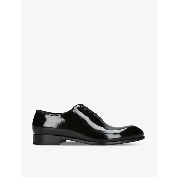 Zegna Vienna Whole-cut Patent-leather Oxford Shoes
