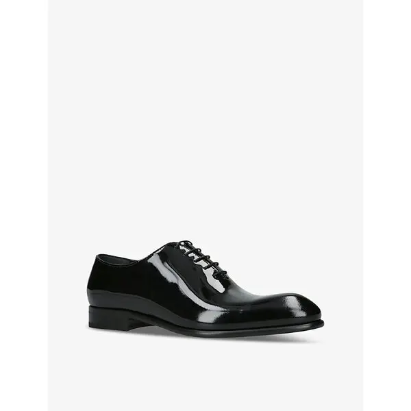 Zegna Vienna Whole-cut Patent-leather Oxford Shoes