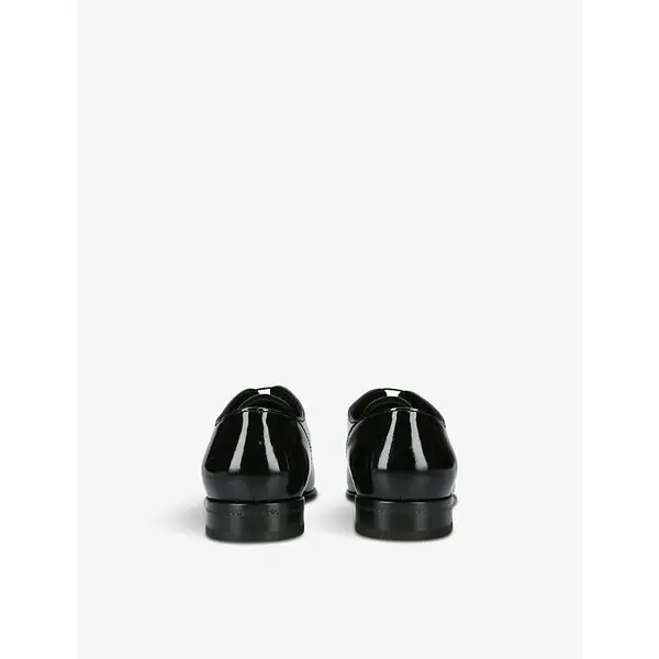 Zegna Vienna Whole-cut Patent-leather Oxford Shoes