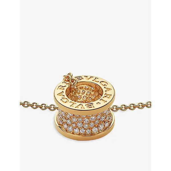 BVLGARI B.zero1 18ct Yellow-gold Diamond Pendant Necklace - Yellow Gold